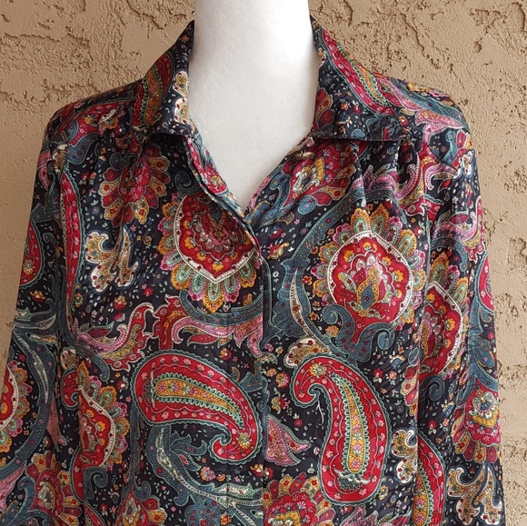 Notations | Tops | Vintage Notations Paisley Blouse | Poshmark